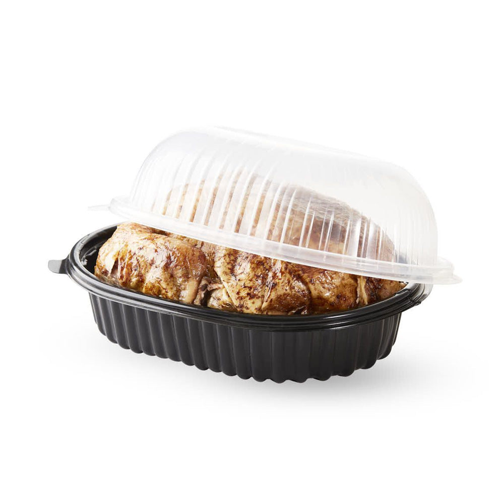 Bandeja para pollo con tapa PP apta para microondas | todoplas.uy ...
