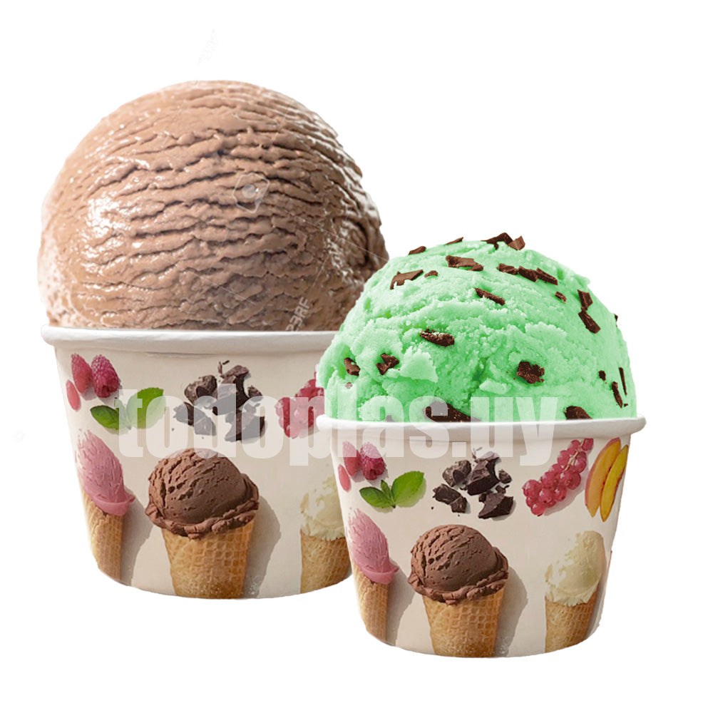 Potes de polipapel con diseño para helados - todoplas.uy – todoplas.uy