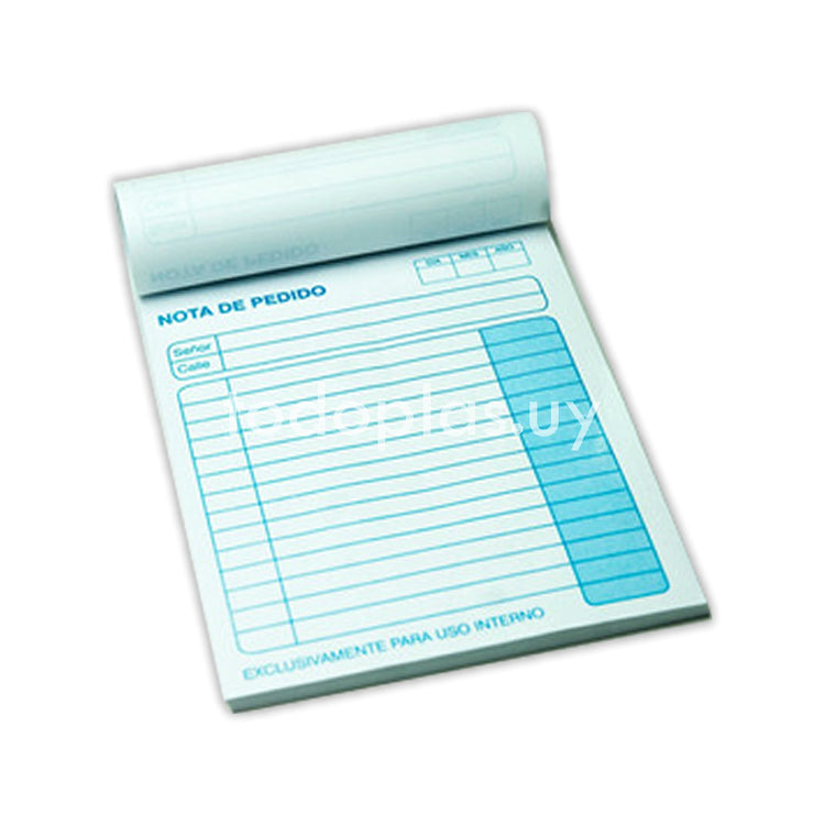 Block comanda para pedidos de 70 hojas con renglon- todoplas.uy ...